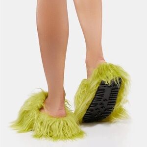 Dolls Kill | Shoes | Dolls Kill Case Of The Grumpiesfuzzy Slides | Poshmark